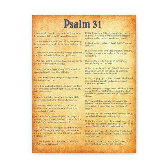 Express Your Love Gifts | Art | Scripture Sign Psalm 3 Chapter Gold Bible Canvas Christian Wall ...